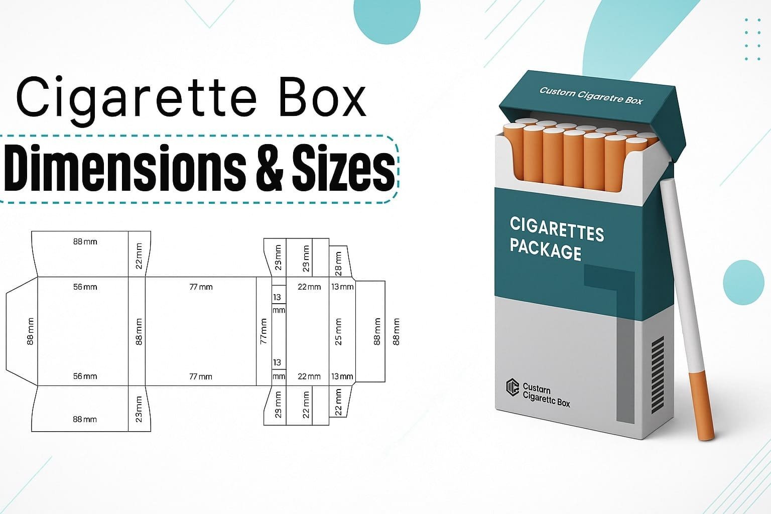 Cigarette Box Dimensions & Sizes | Custom Packaging Guide 2025